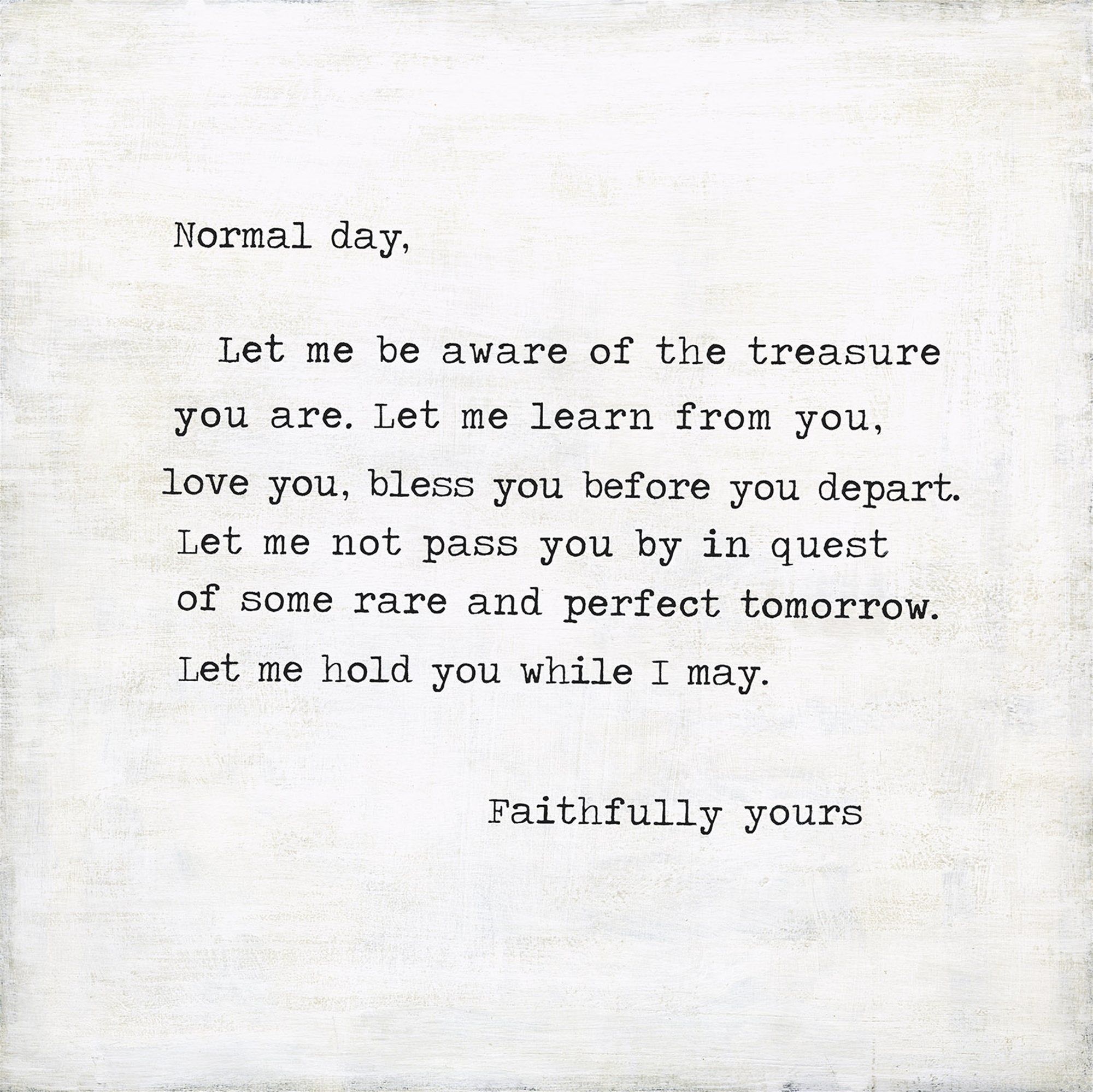 ART PRINT - NORMAL DAY (MARY JEAN'S POEM) - Jack and Jill Boutique